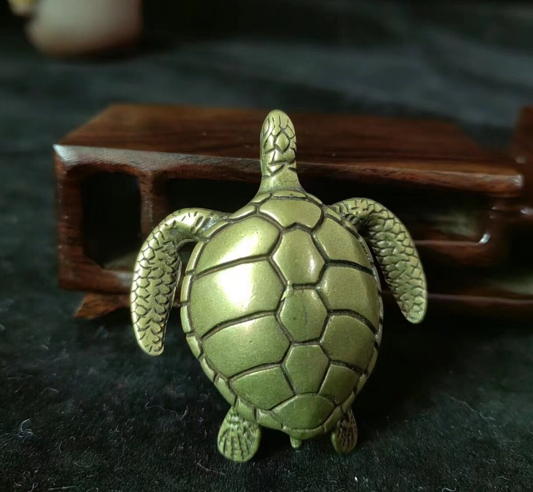 Vintage Copper Mini Turtle Statue,bronze Collectibles Figures for Home ...