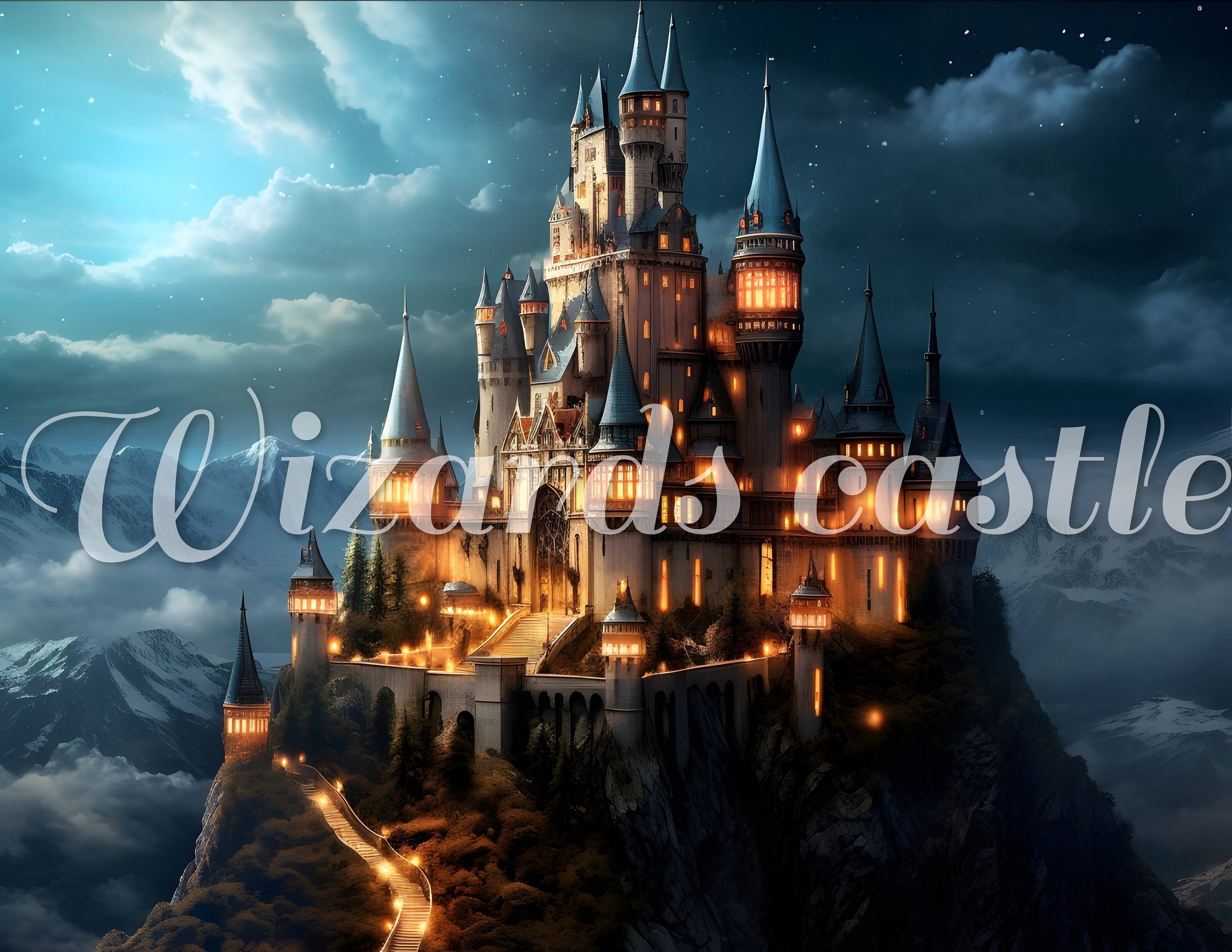Wizards Castle, Castle Courtyard, Fantasy Castle Paper, Magic School ...