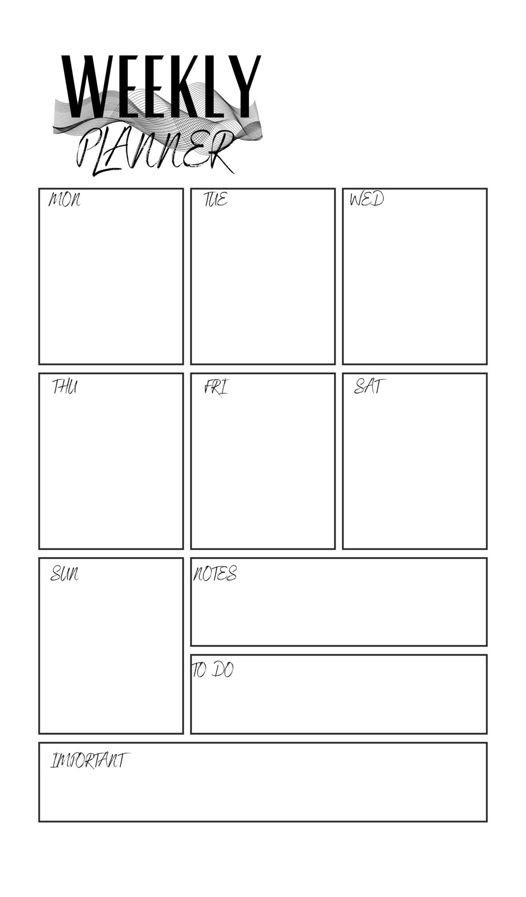 Editable Weekly Planner Template (canva PDF Digital Download) - Etsy