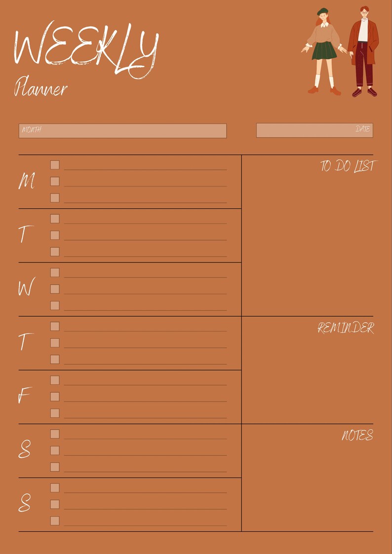 Digital Weekly Planner /editable Planner /printable Planner ...
