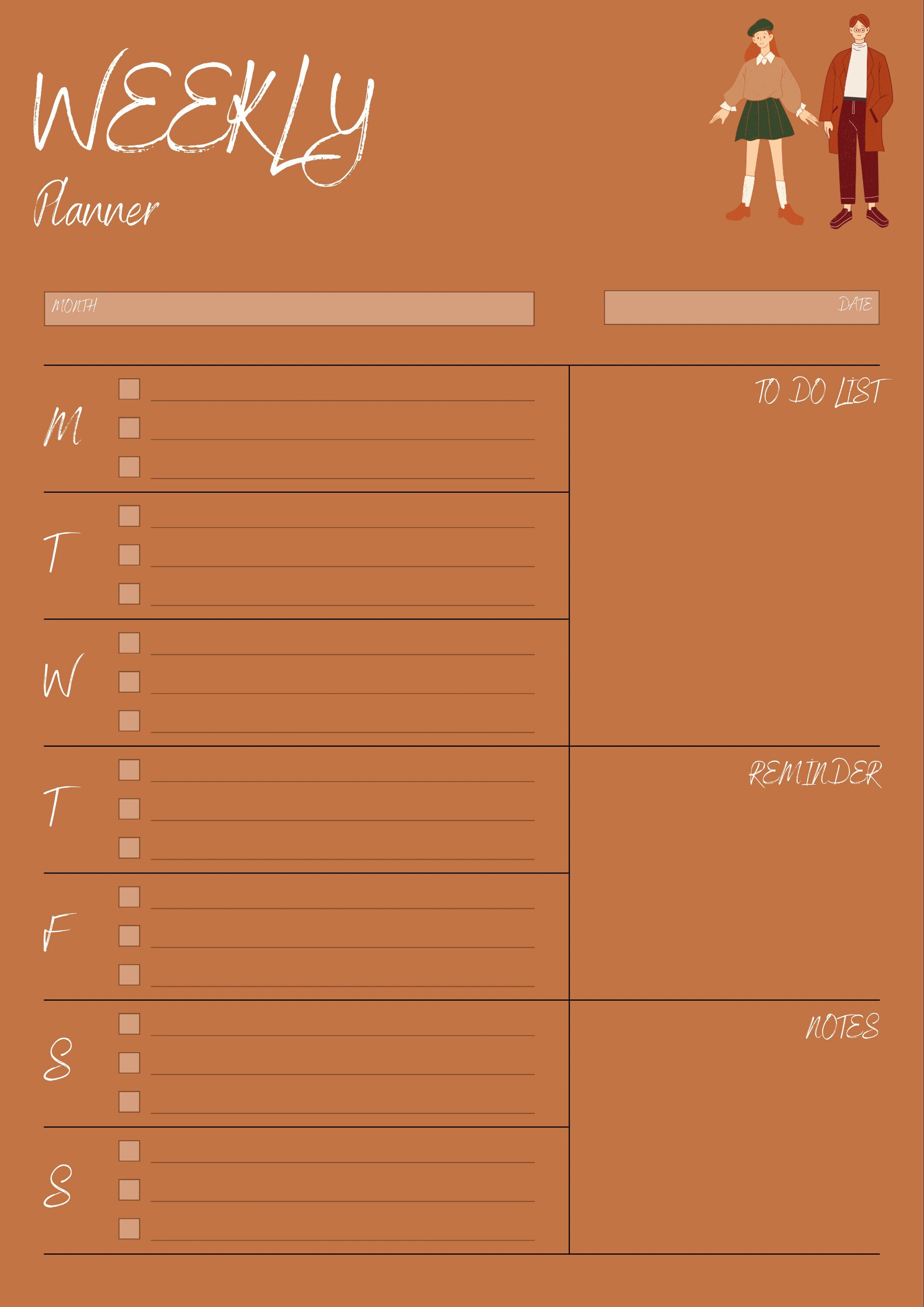 Digital Weekly Planner /editable Planner /printable Planner ...