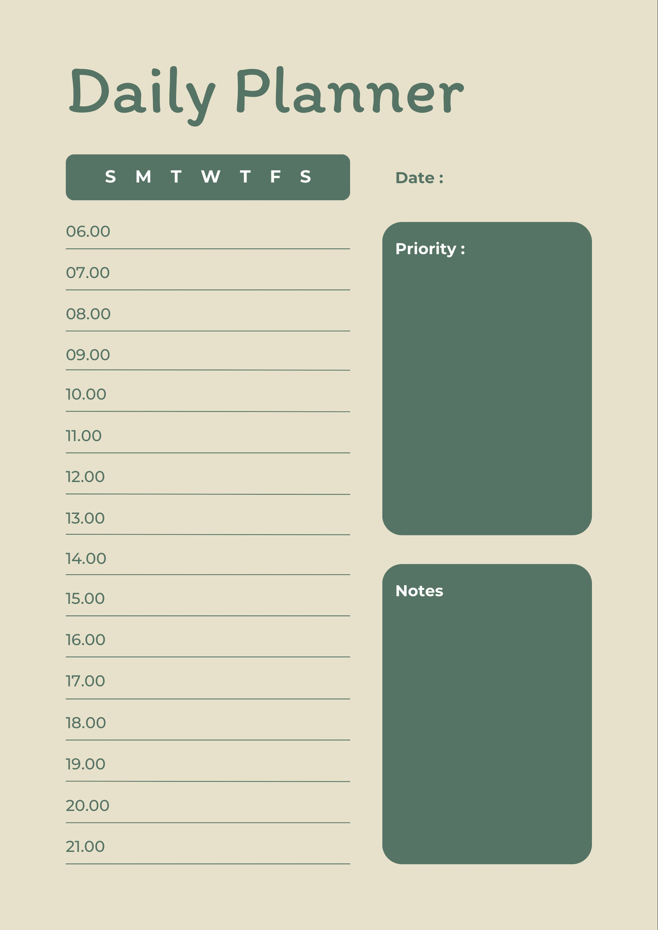 Digital Planner /digital Daily Planner / Editable / Printable ...