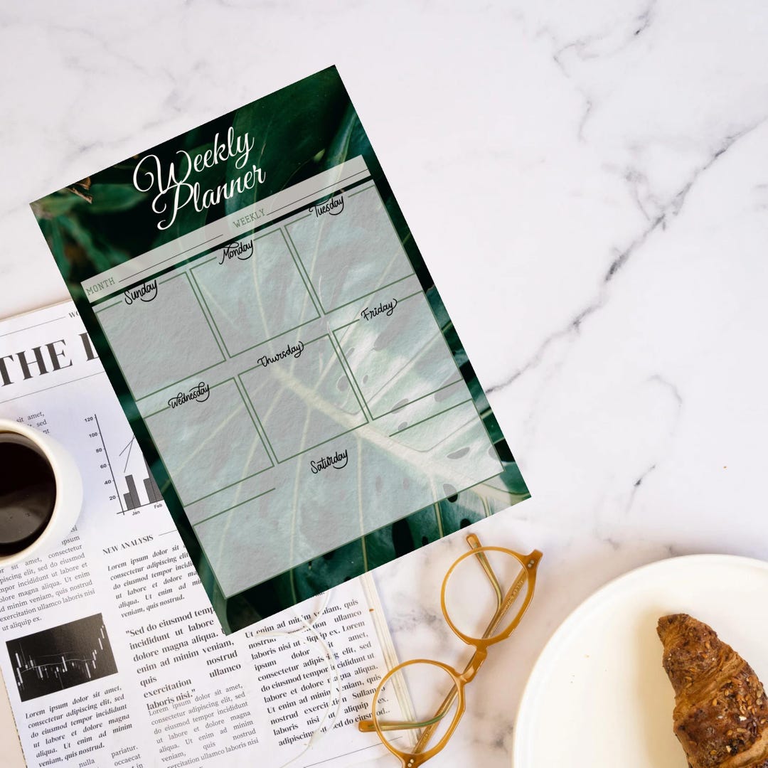 Printable Weekly Planner/nature Theme Weekly Planner/ınstant Download ...