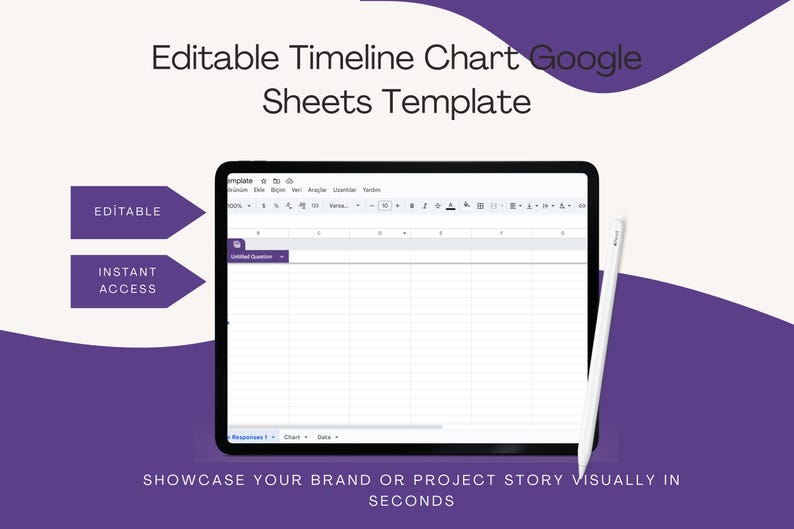 Editable Timeline Chart Google Sheets Template | Project & Event ...