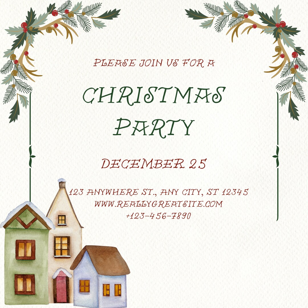 Printable Christmas Card/christmas Party Save the Date/christmas Gift ...