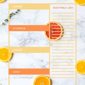 Digital Planner /digital Food List/food List /pdf Format/ A4 Size ...