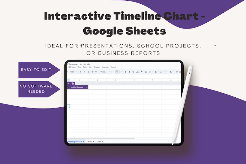 Editable Timeline Chart Google Sheets Template | Project & Event ...
