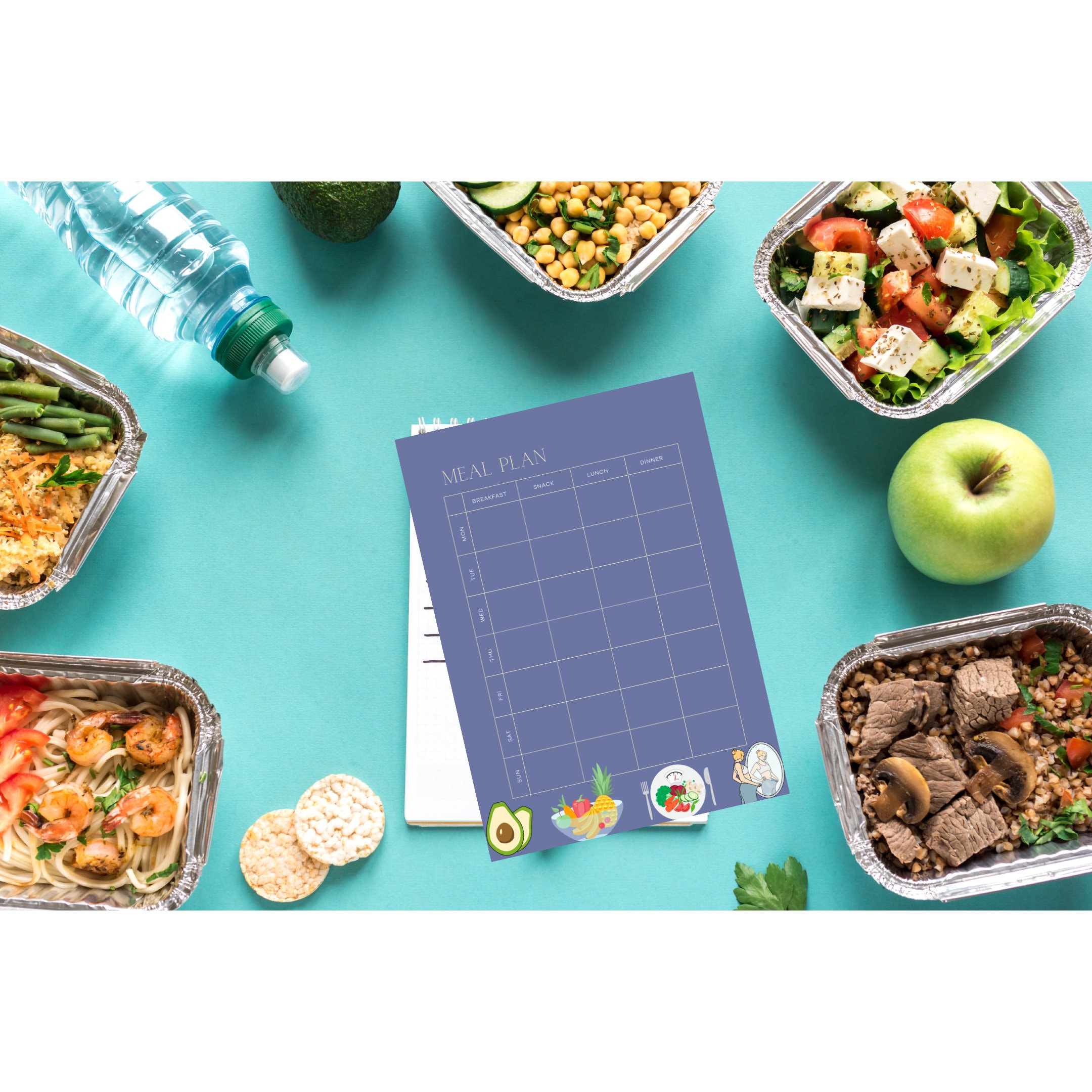 Printable Planner /diet Planner/editable Planner /4 Color Planner ...