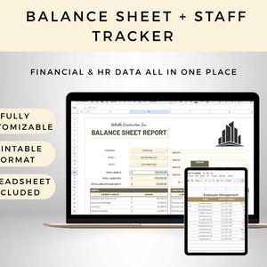 Balance Sheet - Employee Tracker Google Sheets | Small Business ...