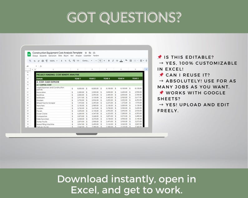 Ultimate Construction Business Excel Template Bundle | 20+ Contractor ...