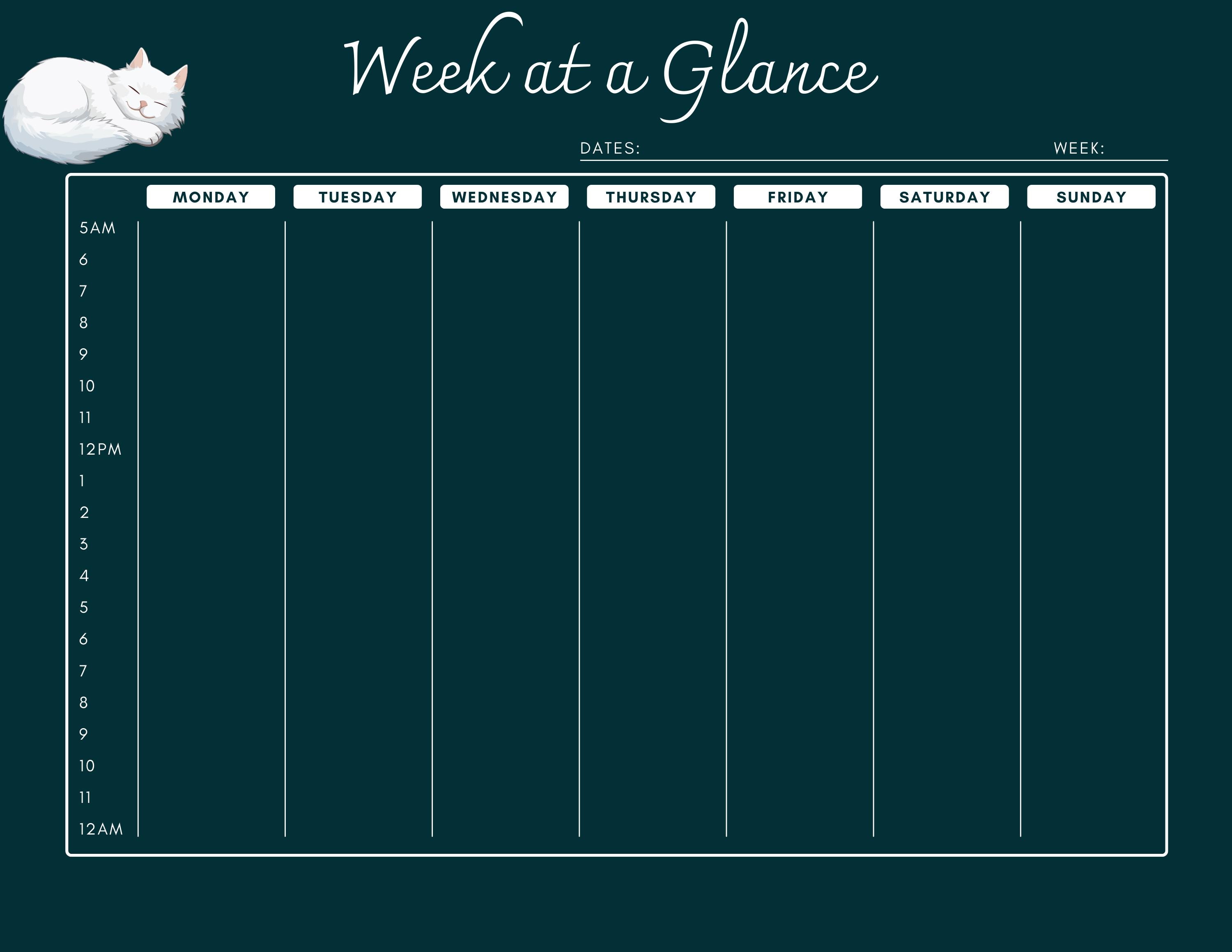 Editable Weekly Planner Template: Gift & Important Dates List (PDF ...