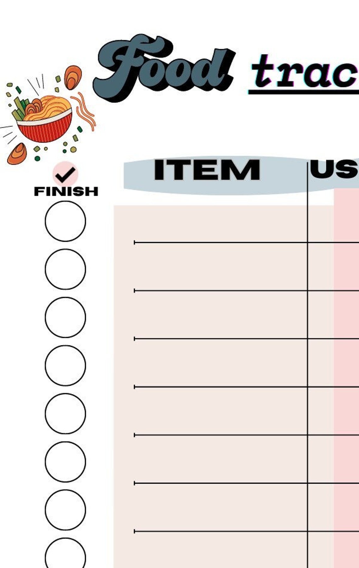 Digital Printable Food Expiry Tracker Labels and Tracker List With ...