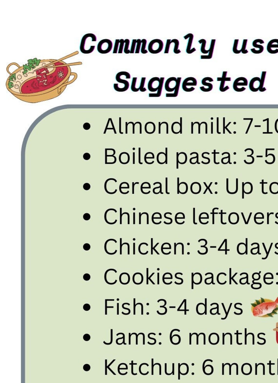 Digital Printable Food Expiry Tracker Labels and Tracker List With ...