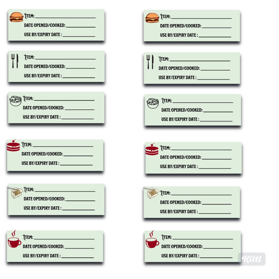 Digital Printable Food Expiry Tracker Labels and Tracker List - Etsy