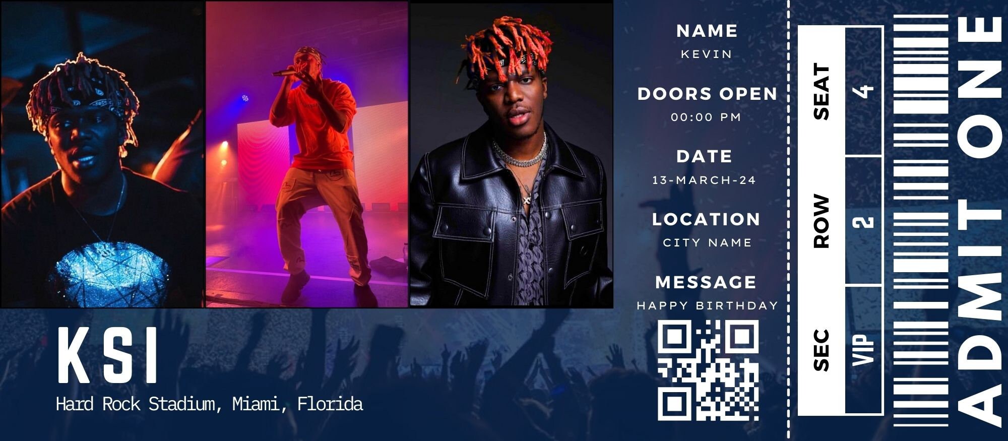 Editable Concert Ticket Template, Surprise Concert Ticket Stub ...