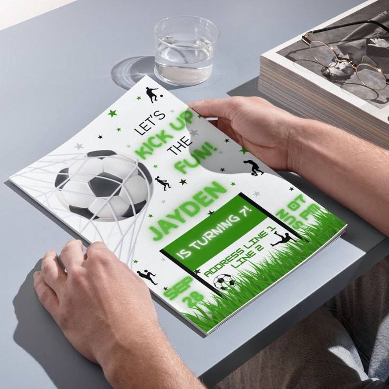 Editable Soccer Birthday Invitation Template Printable Soccer ...