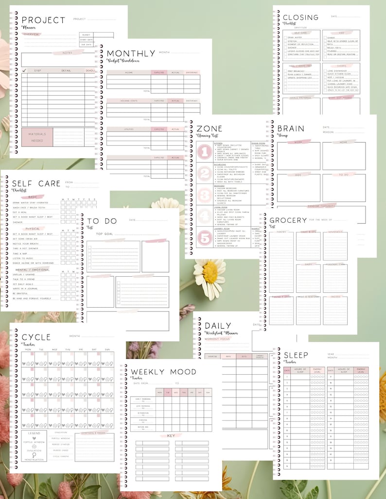 ADHD Planner, Digital Planner, Printable, Template, Self-care, Mental ...