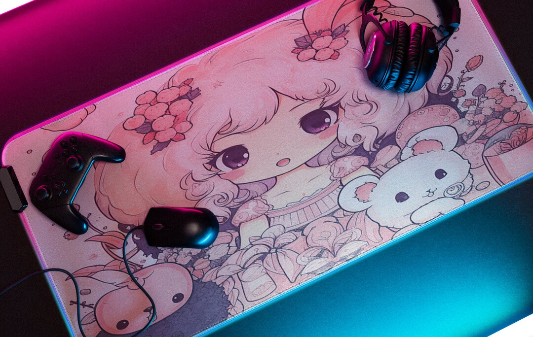 Cute Kawaii Desk Mat Mouse Pad Makeup Pad Cute Aesthetic - Etsy