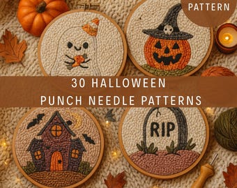Ghost | Halloween Punch Needle Designs | Cross Stitch Patterns ...
