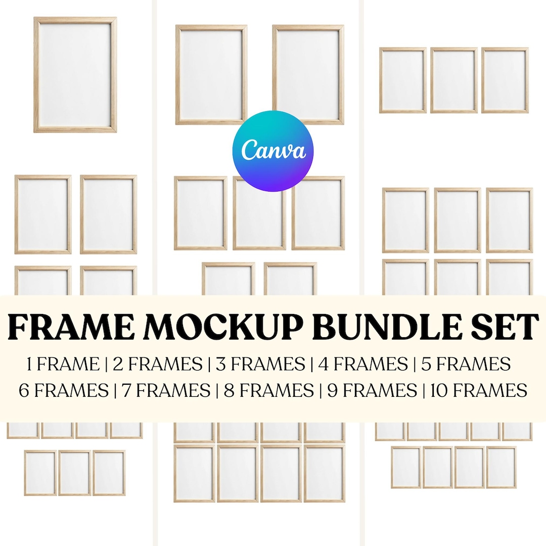 Frames Mockup Bundle Set, Wallart Mockup Bundle, Interior Art Print ...
