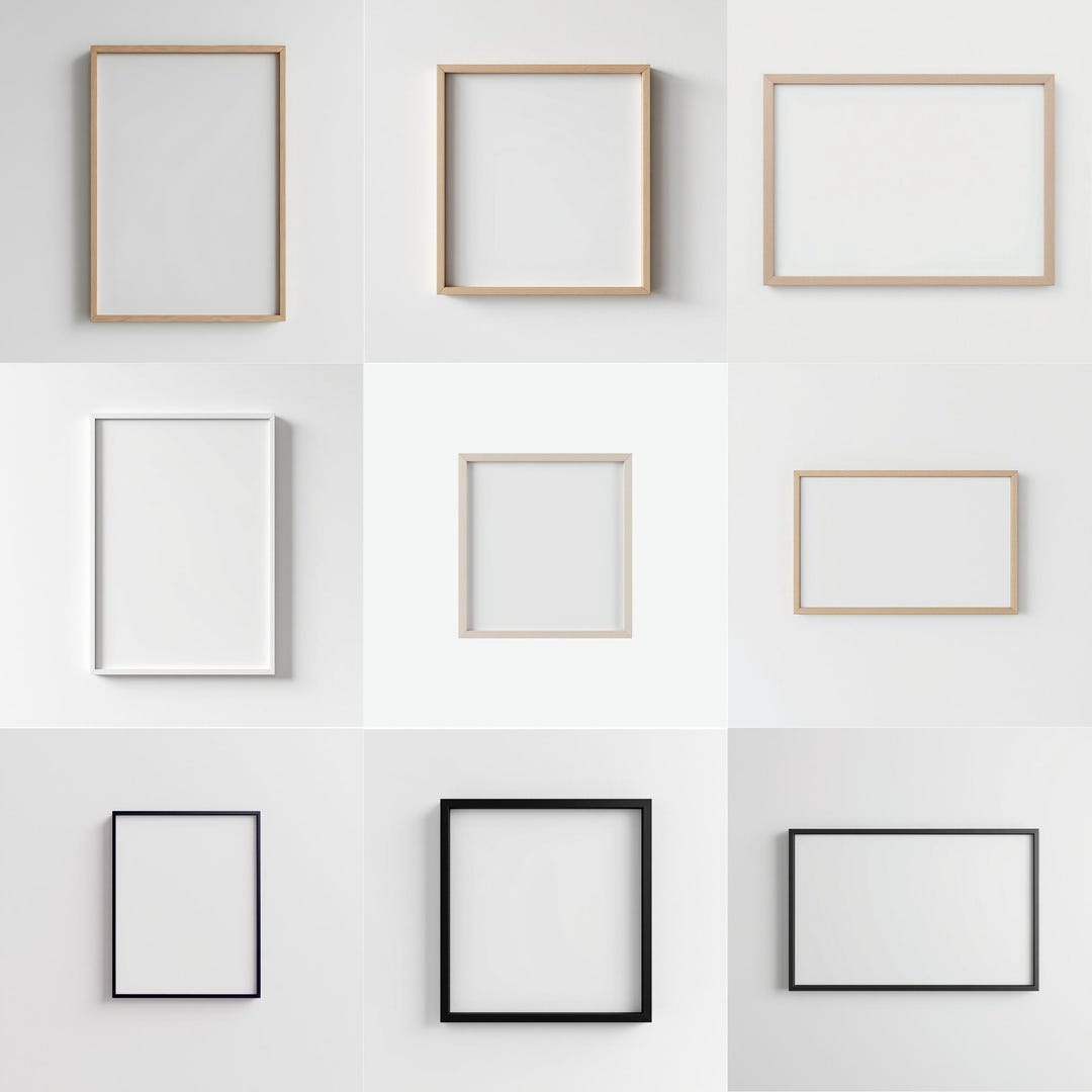 Vertical Frame Mockups : Minimalist Frame Template Collection, Home ...