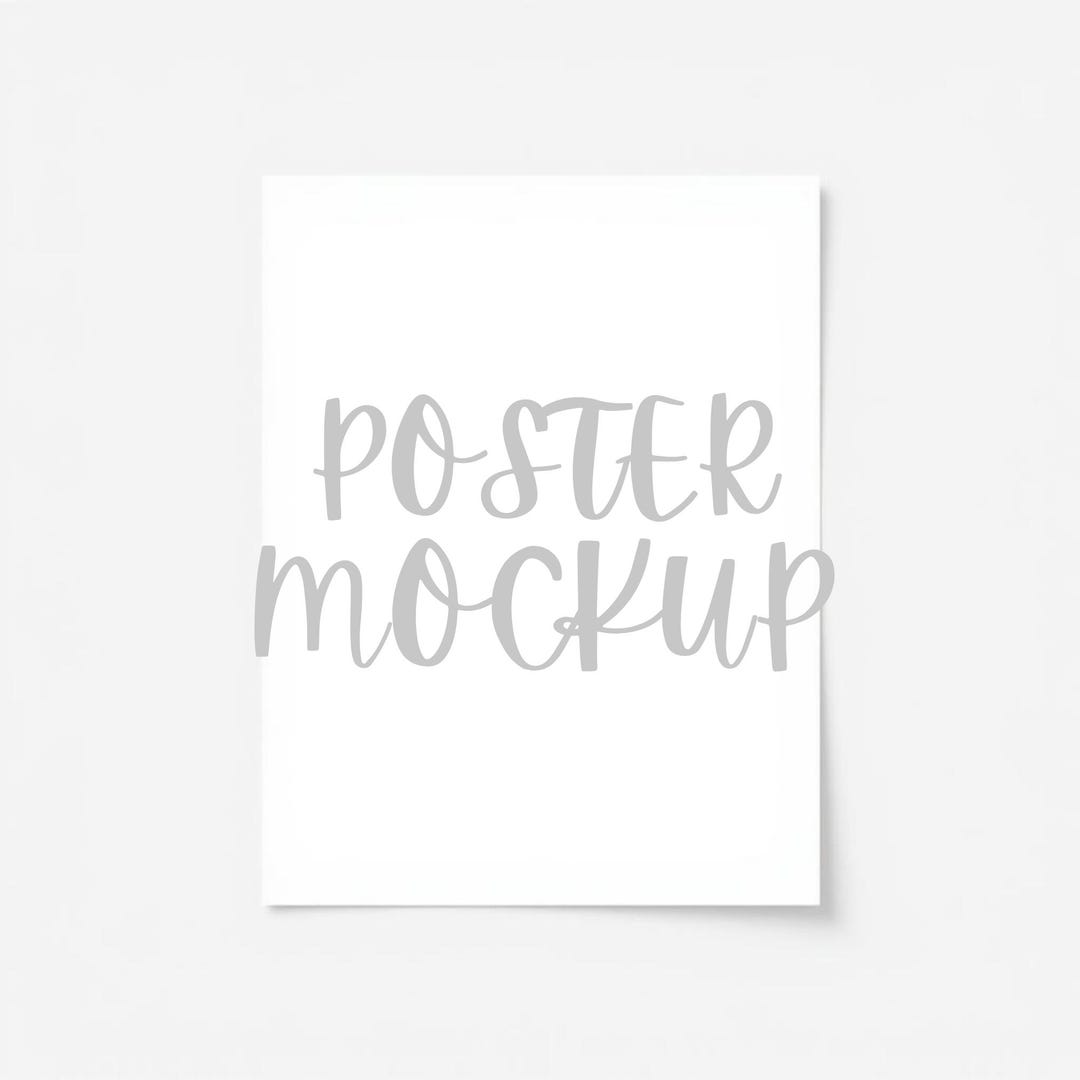 Vertical Poster Mockup: 3x4 Minimalist Poster Template PSD JPG Smart ...