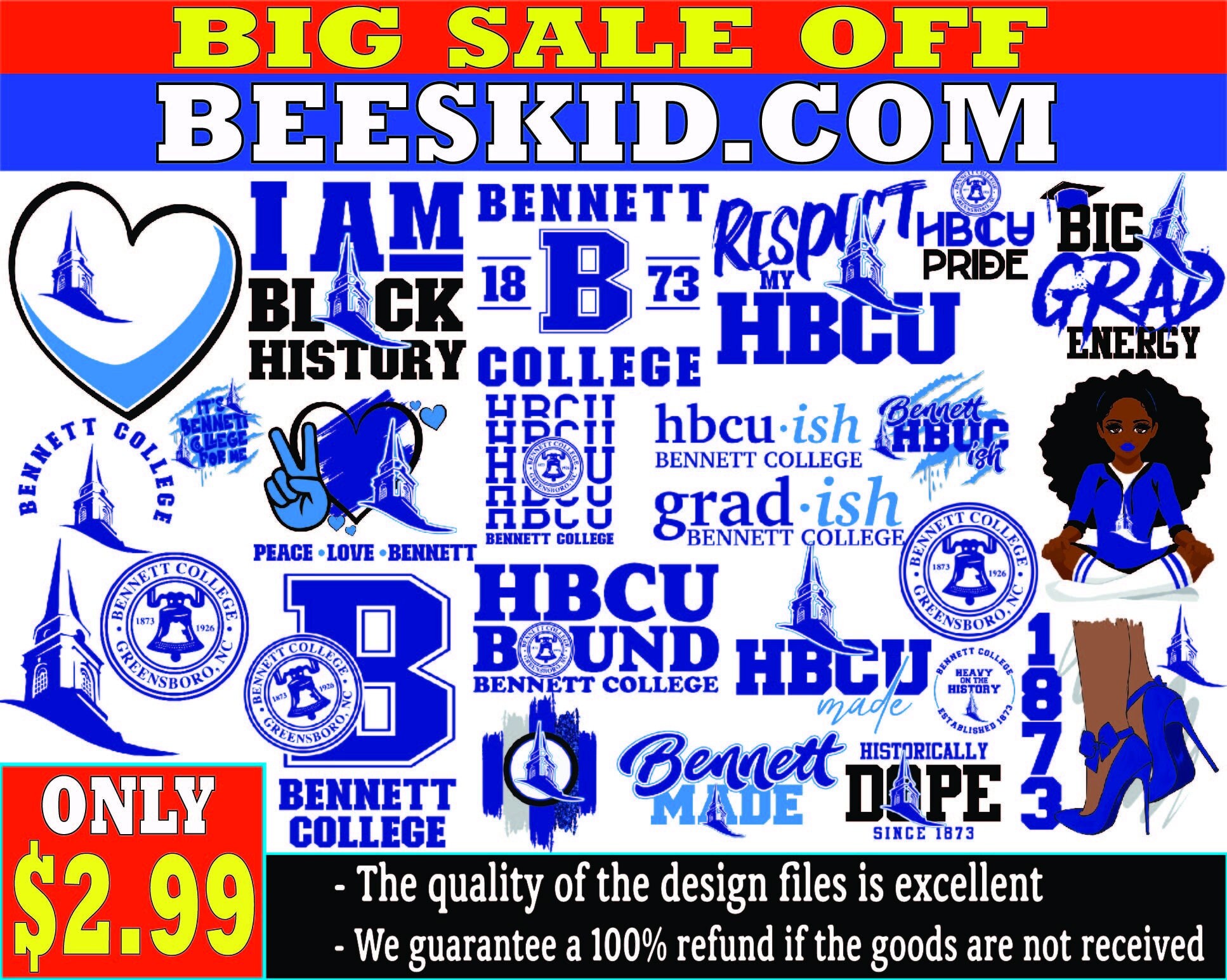 Bennett College Svg Hbcu Svg Hbcu Teams Svg Hbcu Football - Etsy