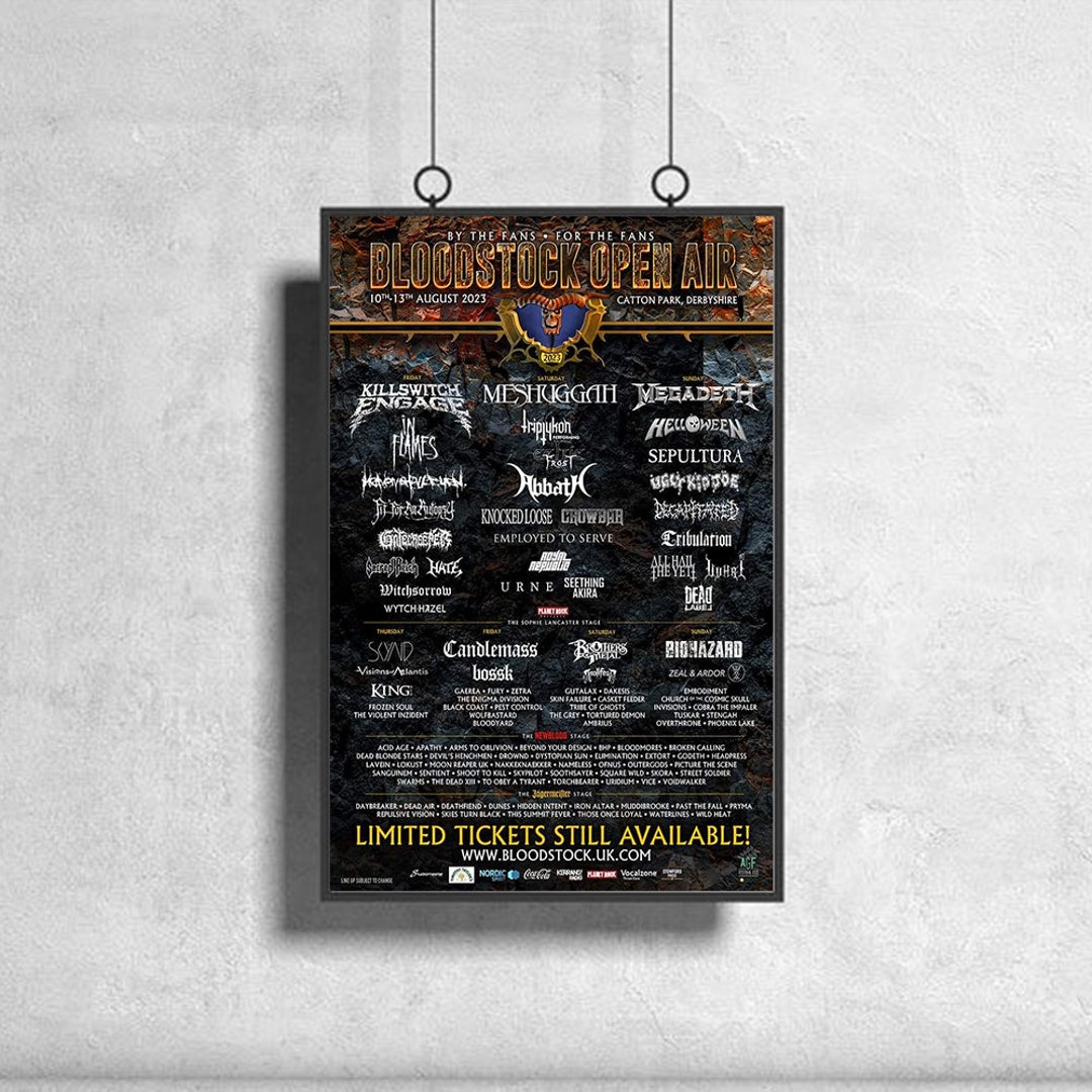 Bloodstock Open Air 2023 Poster Home Decor Wall Decor - Etsy