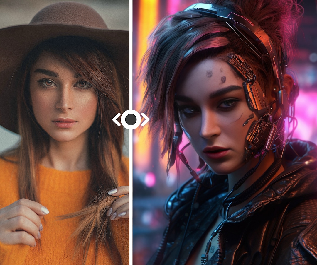 Custom Portrait From Photo, Custom Digital Illustration, Cyberpunk ...