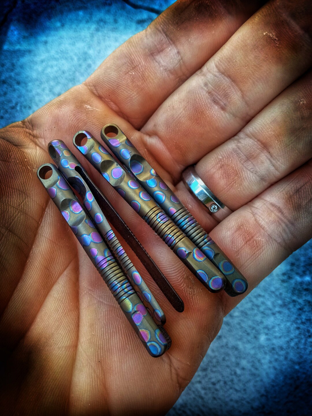 EDC Anodized Titanium Mini-tweezers - Etsy
