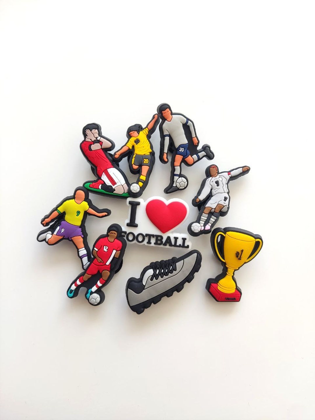 Football Croc Charms Clog Decoration Mix and Match - Etsy UK
