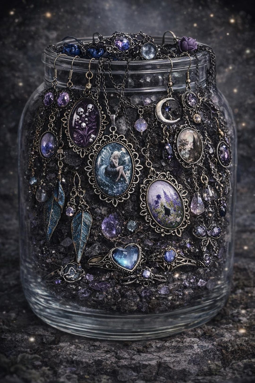 Custom Dark Fairycore Mystery Jewelry Jar | Fairycore Jewelry Bundle ...