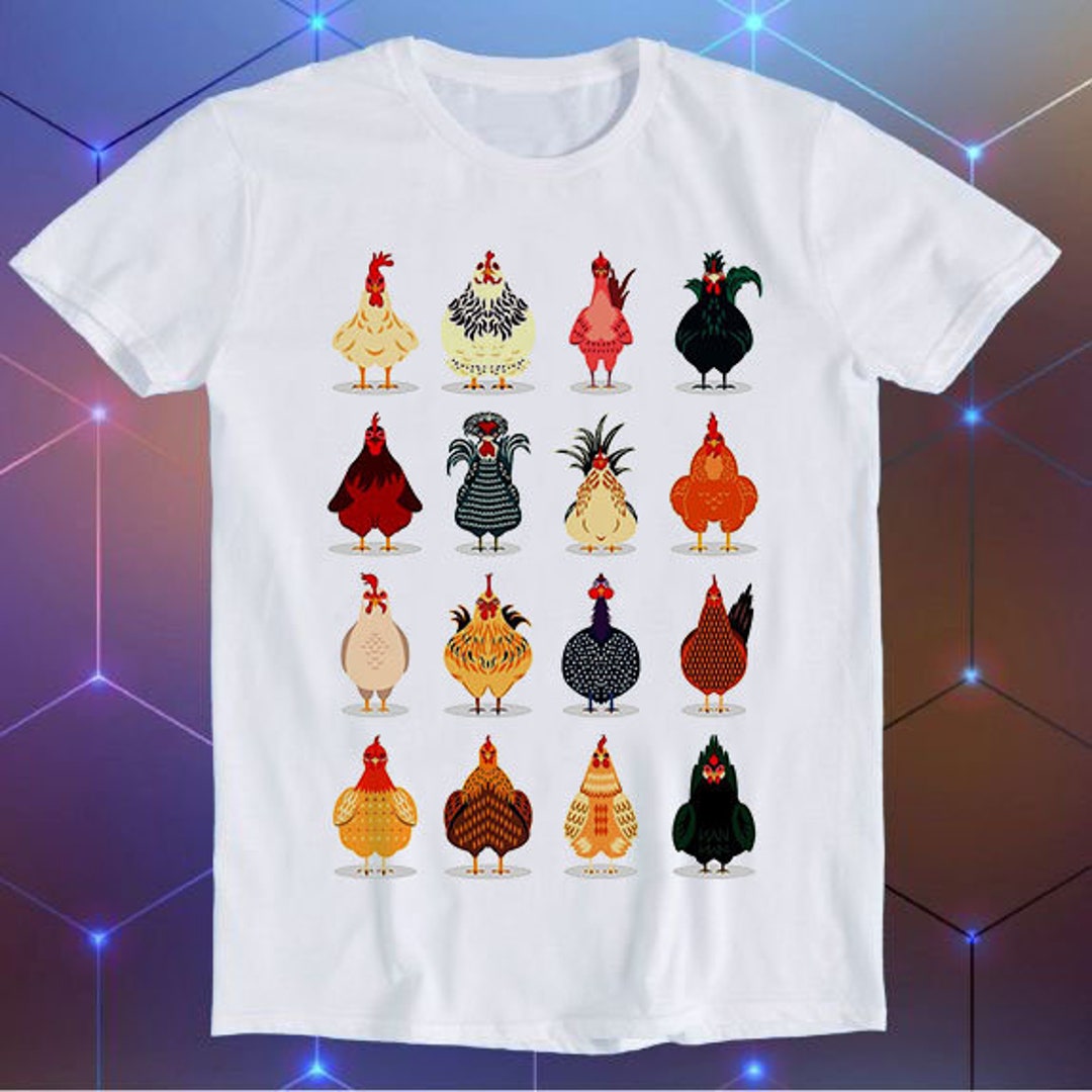 Chickens Cute Chicken Animal Cult Gamer Geek Style Art Drawing Anime ...