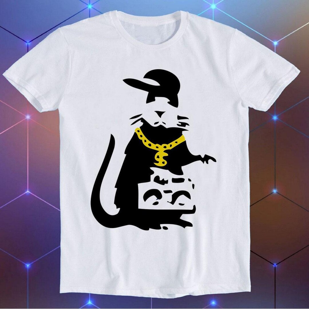 Banksy Gangsta Rat Retro Art Drawing Gamer Anime Cult Meme Music Movie ...