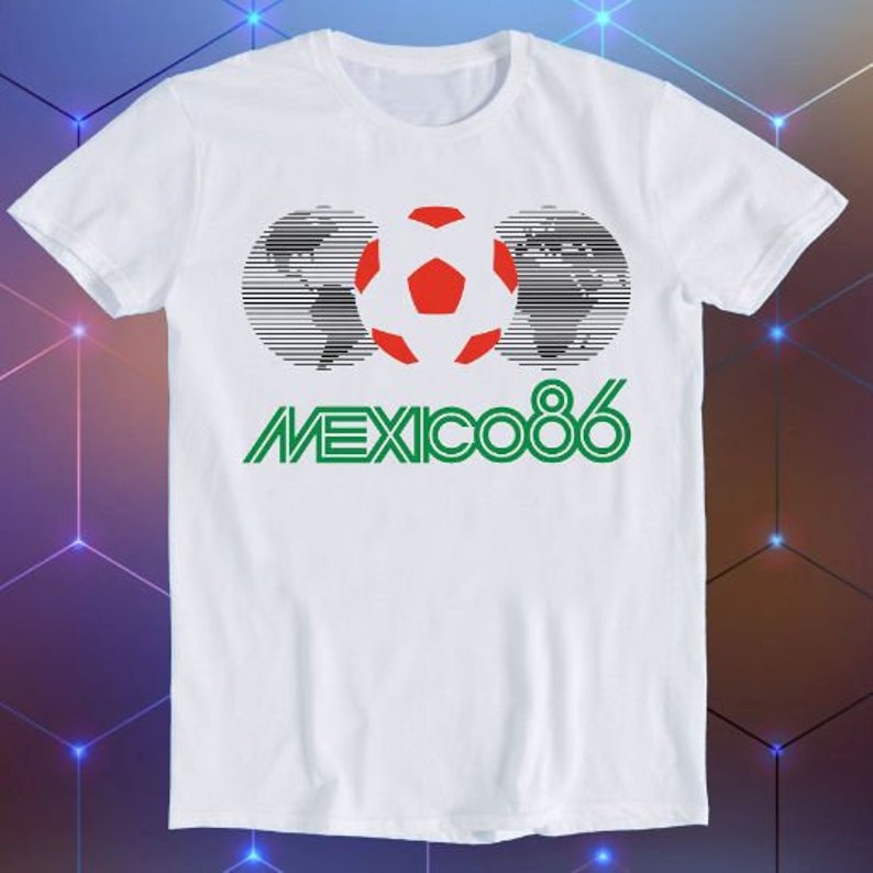 Mexico 86 Logo 80s Football World Cup Maradona Funny Gift T Shirt E125 ...