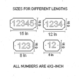 House Number Sign, Horizontal Address Numbers, House Number Plaque ...