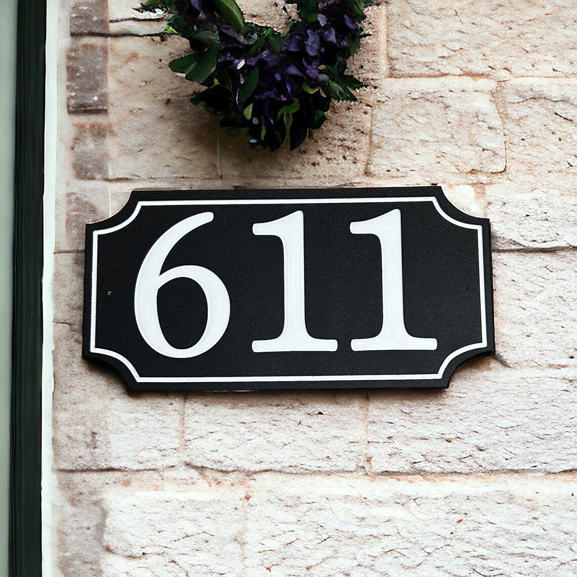 House Number Sign, Horizontal Address Numbers, House Number Plaque ...