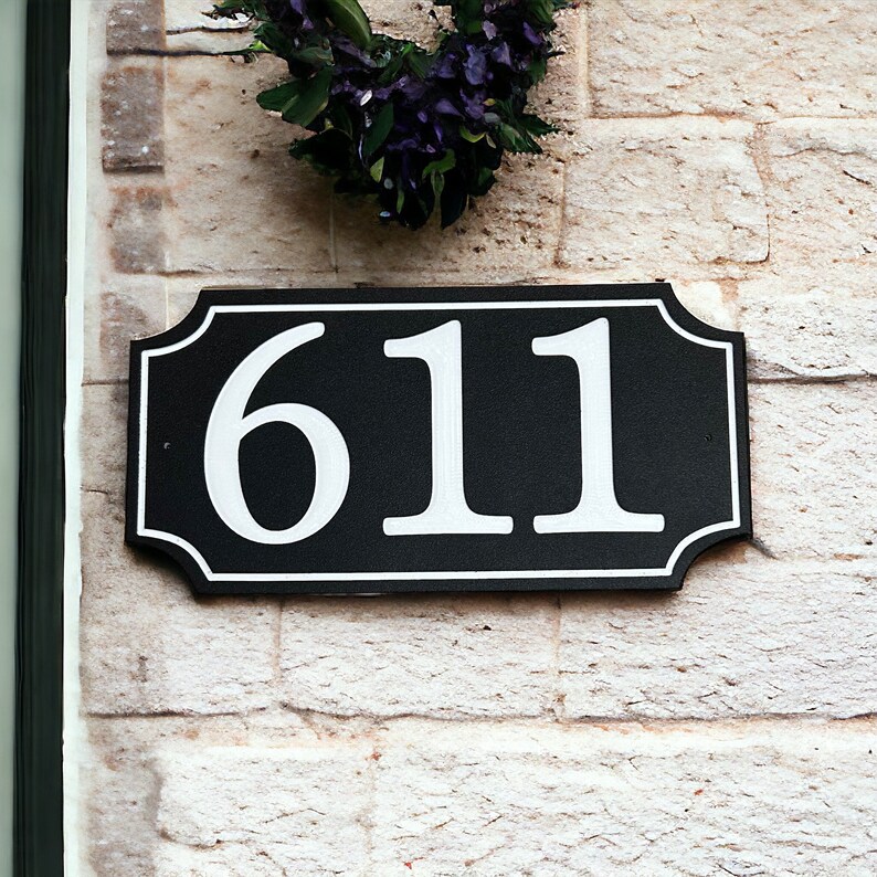 House Number Sign, Horizontal Address Numbers, House Number Plaque ...