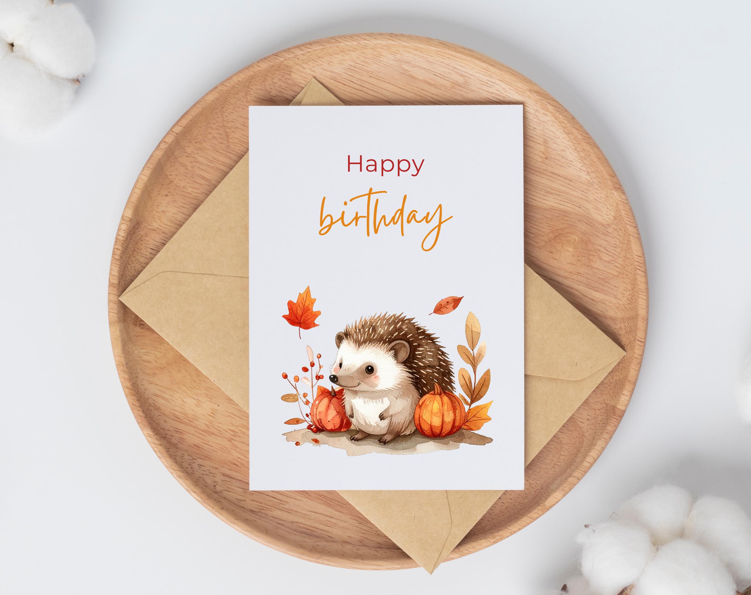 16 Cute Hedgehog Clipart Set | Watercolor | Autumn Fall Clip Art ...