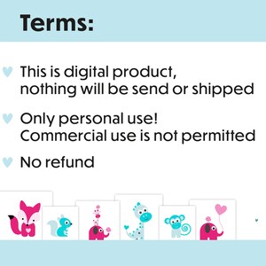 16x Clip Art Animals Blue Pink , PNG, SVG, Clipart, Instant Download - Etsy