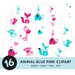 16x Clip Art Animals Blue Pink , PNG, SVG, Clipart, Instant Download - Etsy