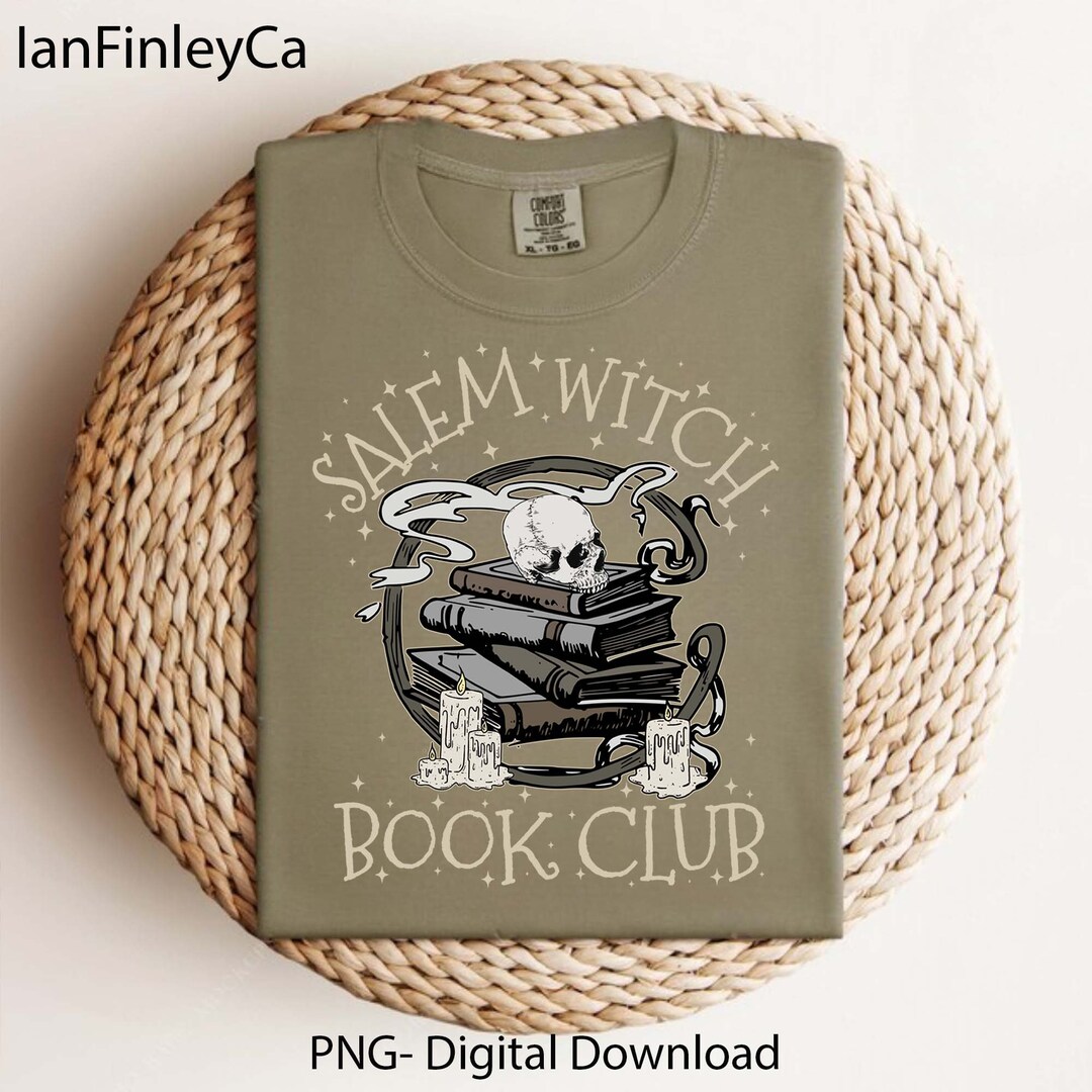 Salem Witch Book Club PNG, Spooky Season Png, Gothic Halloween Clipart ...