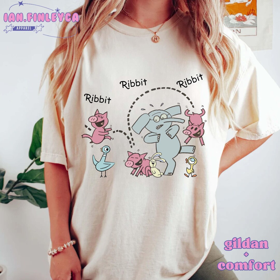 Elephant and Piggie Ribbit Shirt, Read More Book T-shirt, Funny Piggie ...