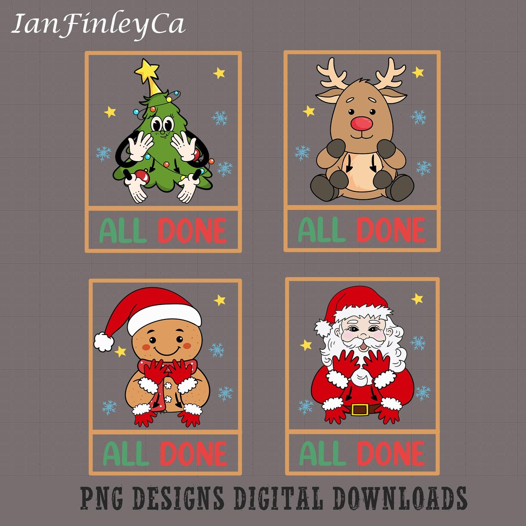 4 All Done SLP Christmas Png Bundle, Gingerbread, Tree, Reindeer ...