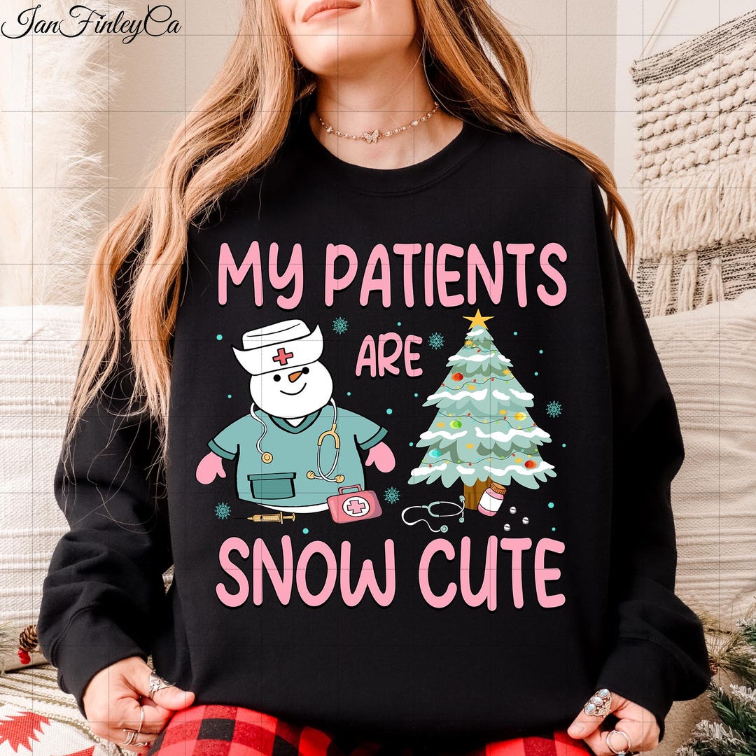 My Patients Are Snow Cute Png, Nurse Christmas Png, Cute Snowmen Nurse ...