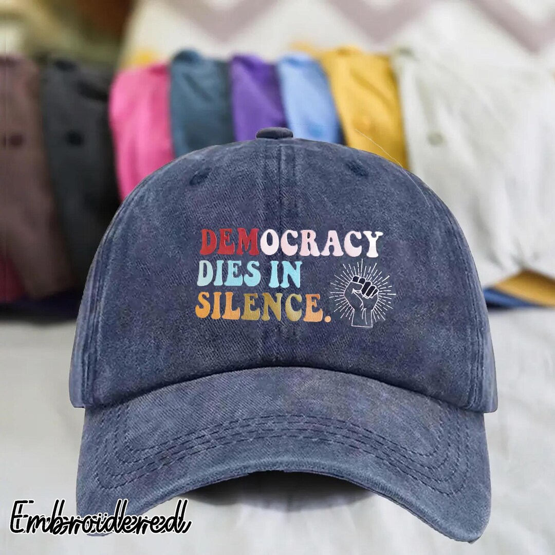Democracy Dies in Silence Embroidered Baseball Cap, Anti Oligarchy F*ck ...