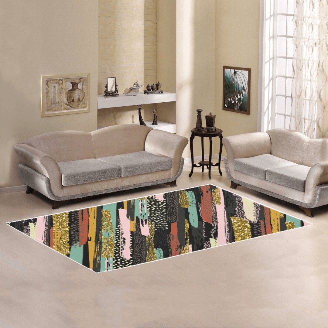 Urban Modern Art Print Area Rug 7' X 3.2' - Etsy
