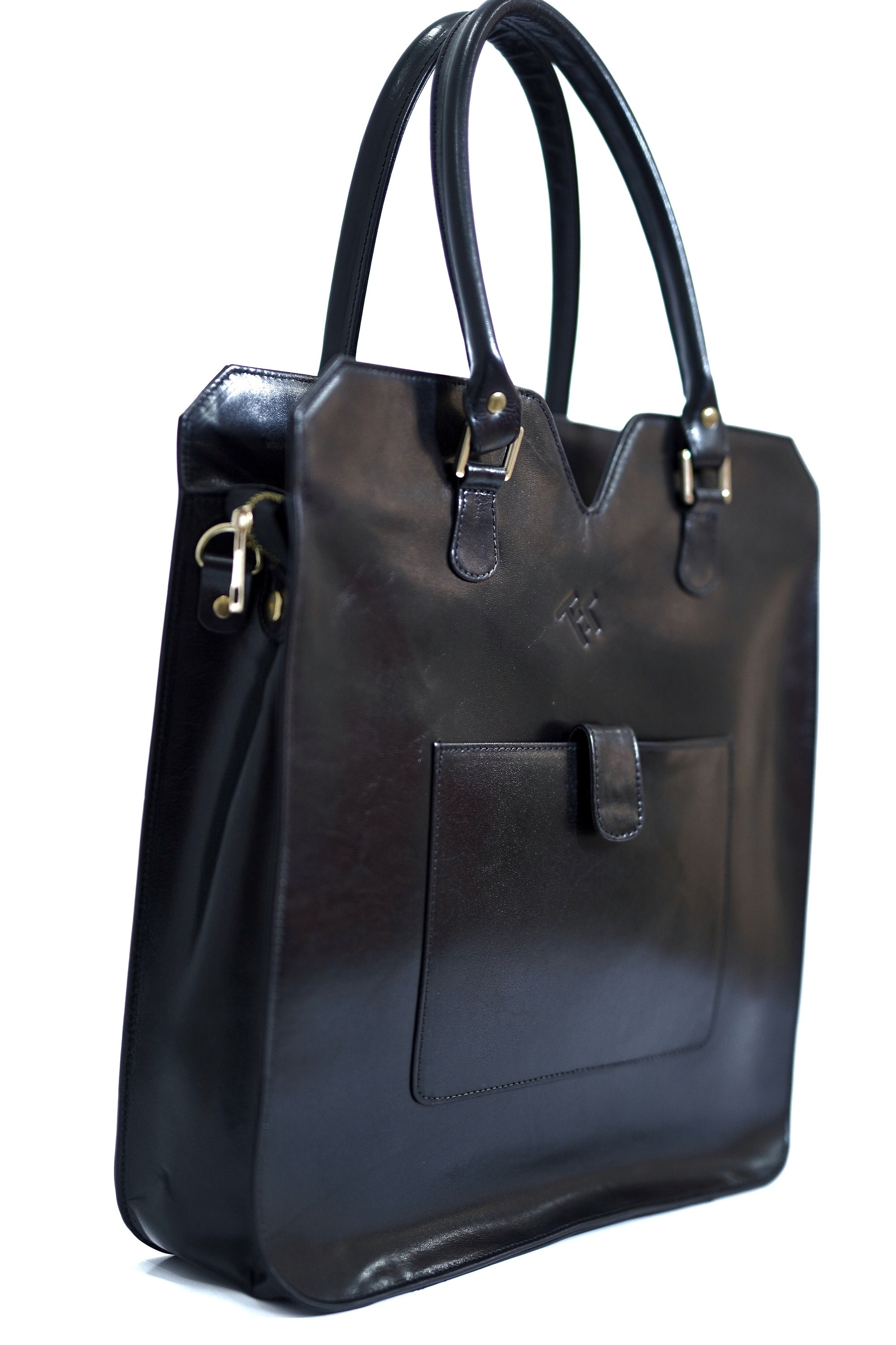Handmade Tote Bag Leather Tote Bag Large Black Tote Bag Women Leather ...