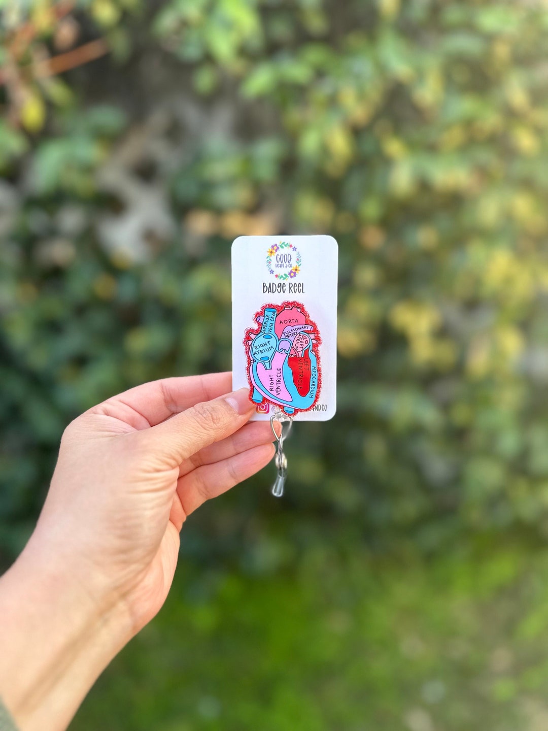 Cardiology Badge Reel, Heart Badge Reel, Corazón Badge Reel, Nurse ...
