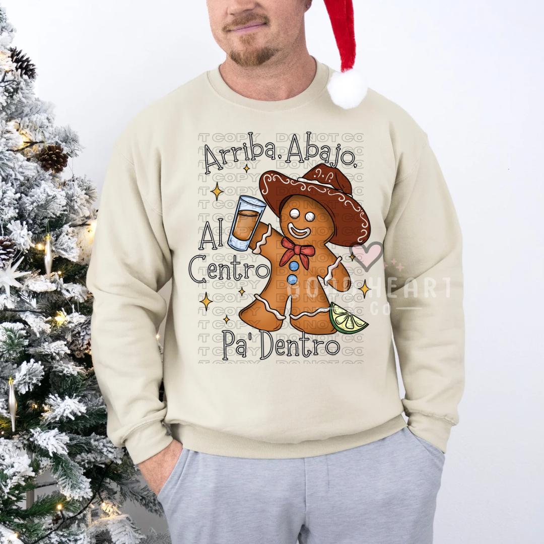 Gildan Sweater, Gingerbread Sweater, Christmas Crewneck, Arriba Abajo ...